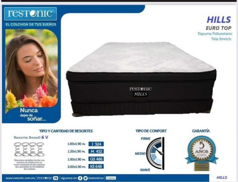 COLCHÓN HILSS RESTONIC KING SIZE – Buen Mueble