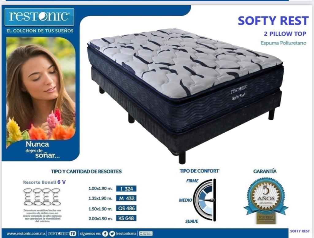 COLCHÓN RESTONIC SOFTY REST KING SIZE – Buen Mueble